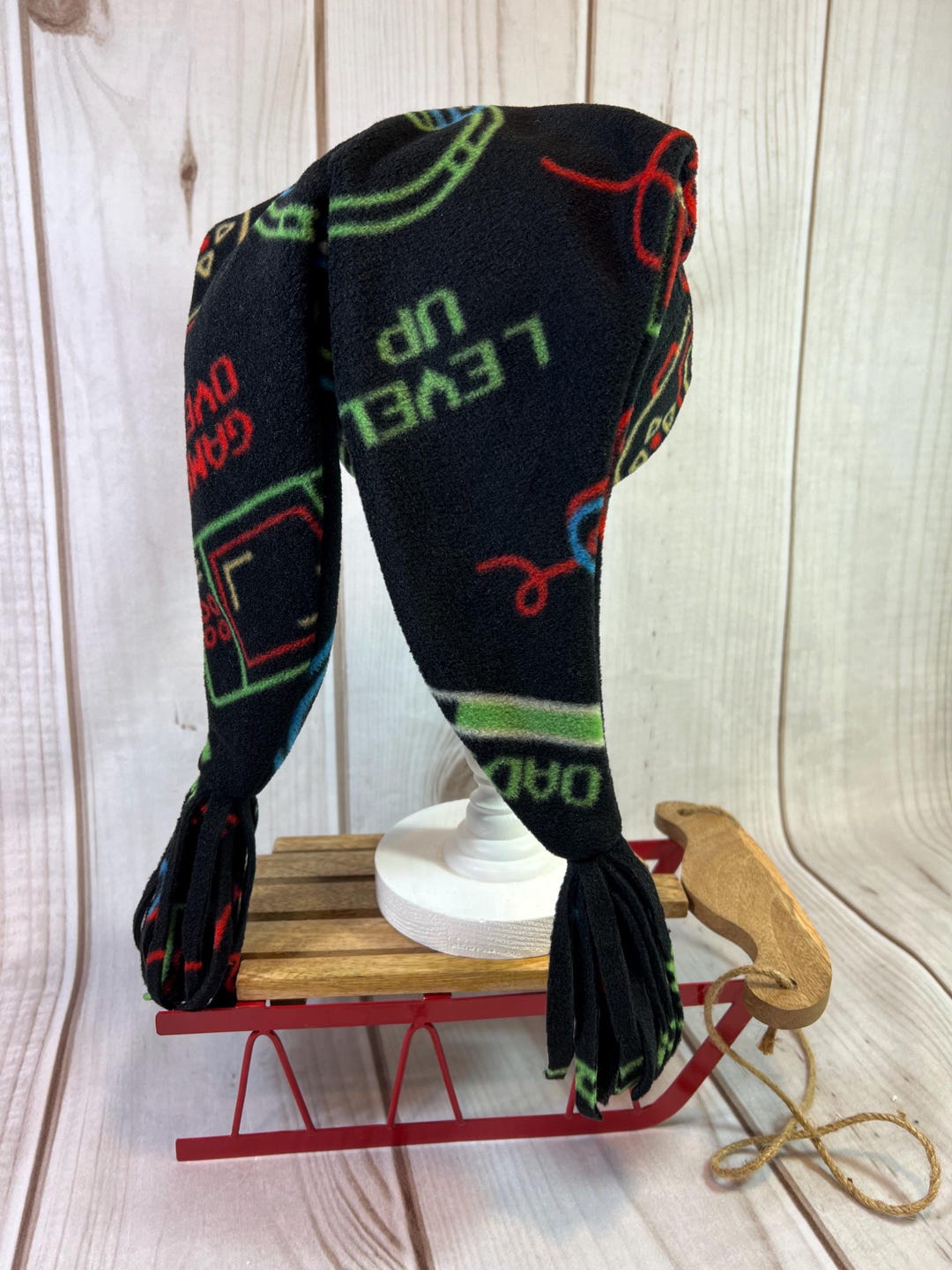 Fleece Gamer Jester Hat: Kids Winter Ski Hat With Floppy Ears - Etsy