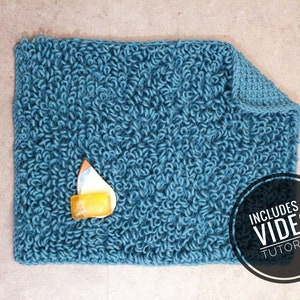 Loom Knit Bath Mat Pattern + Video Tutorial - Etsy