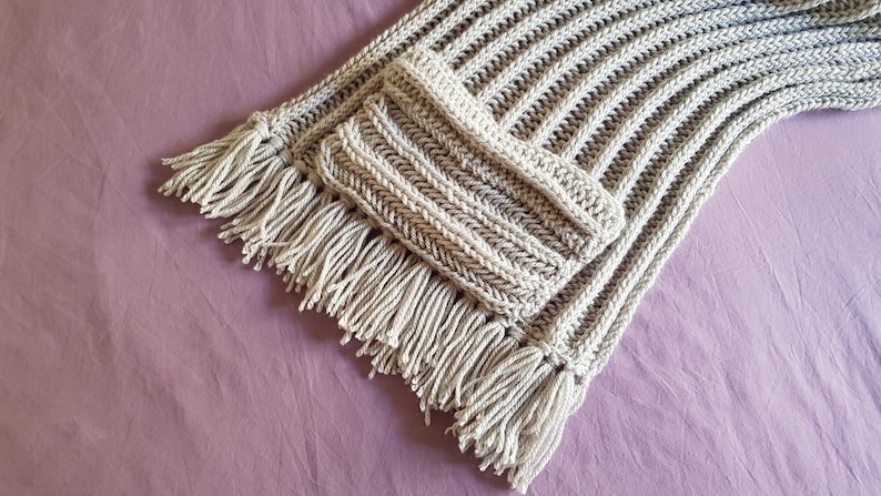 Loom Knit Pocket Shawl Pattern Video Tutorial - Etsy