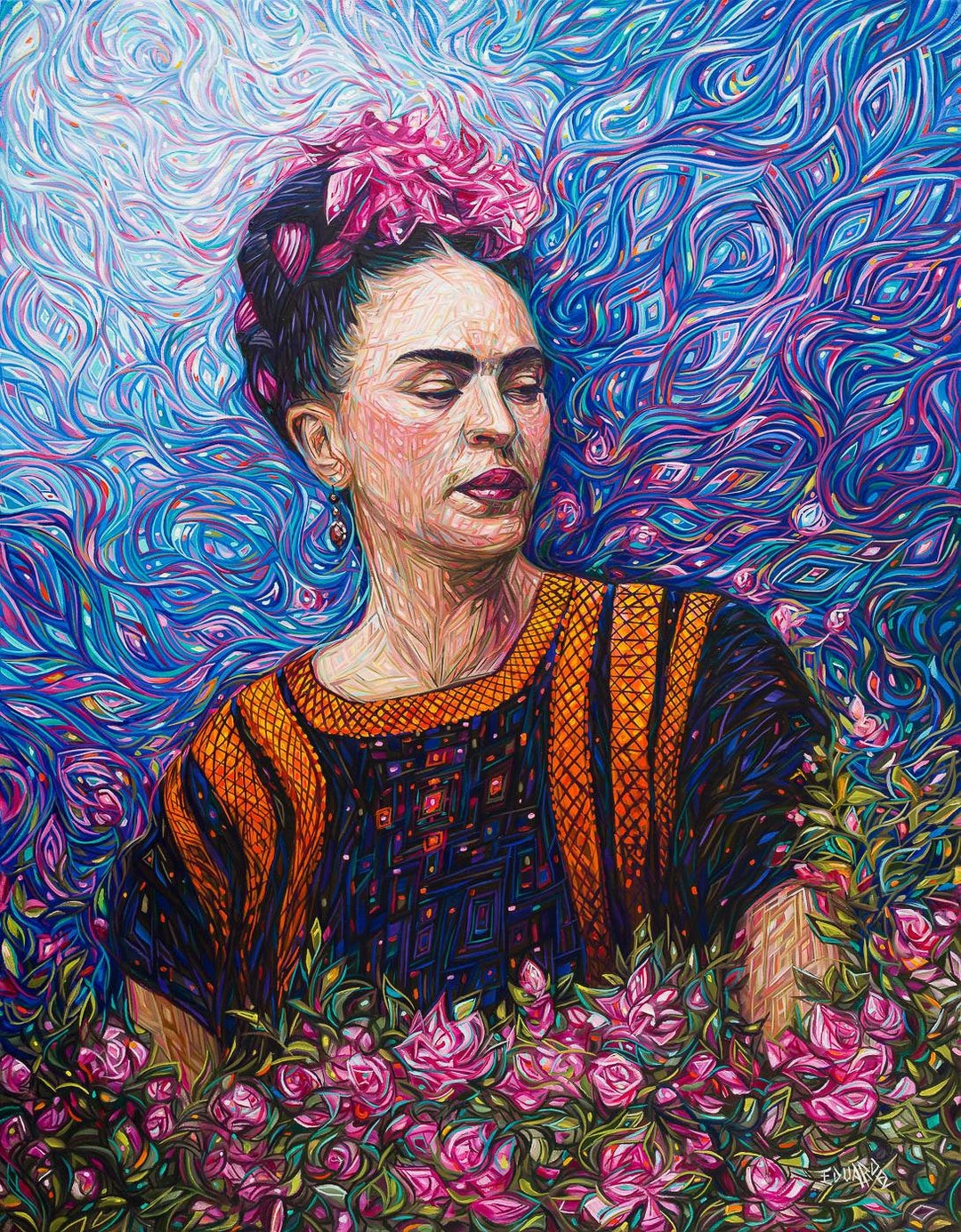 Frida Among Bugambilias -by Eduardo - A BCB Puzzles Wooden Jigsaw ...
