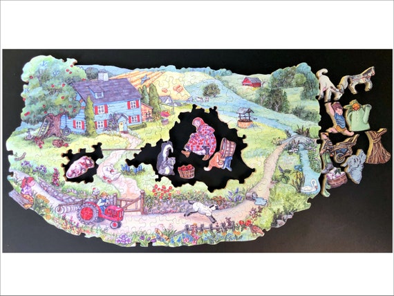 Country Living a 200 piece BAMBOOZLE PUZZLE with 14 figurals | Etsy