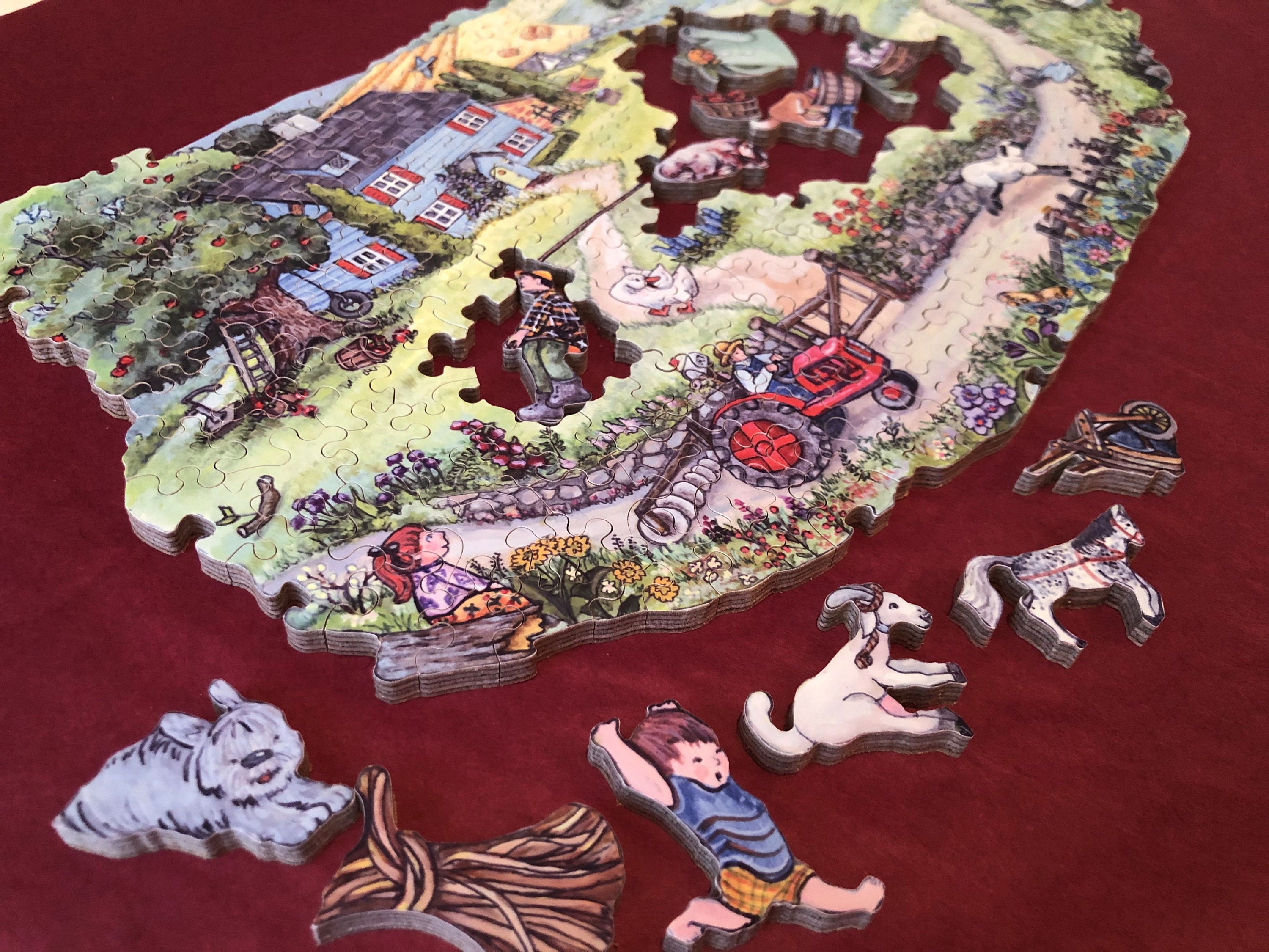 Country Living a 200 piece BAMBOOZLE PUZZLE with 14 figurals | Etsy