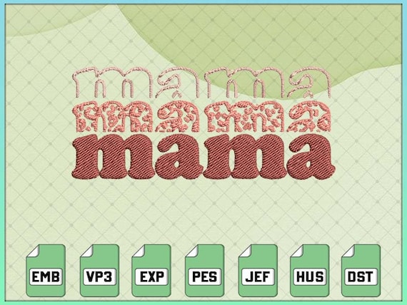 Mama Embroidery Design Instant Download Machine Embroidery Design MM02 ...