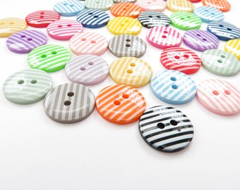 Striped Buttons | Etsy