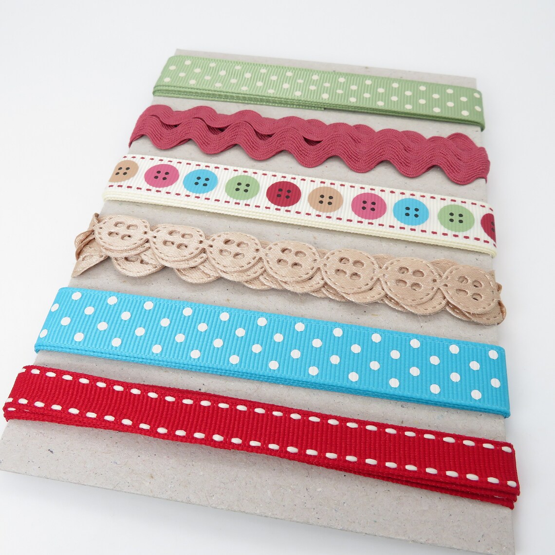 Vintage Button Themed Ribbon Bundle 6m Ribbon Mix | Etsy