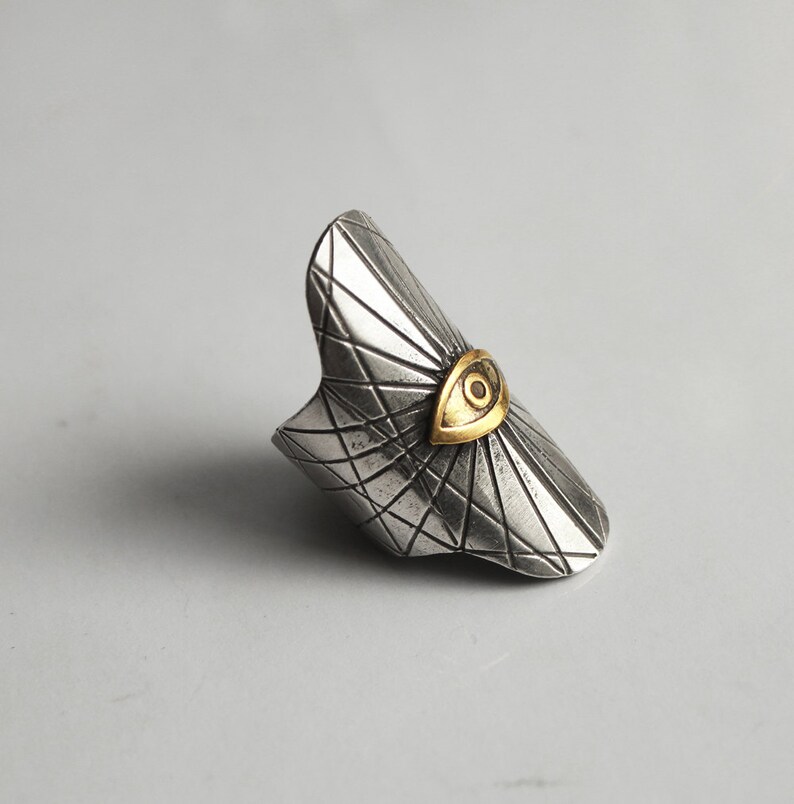 Cosmic Armor Ring the Evil Eye | Etsy