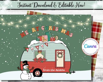 Christmas Camper Cards - Etsy