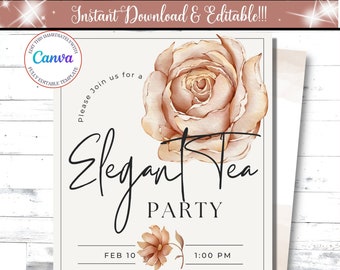 Tea Canva Template - Etsy