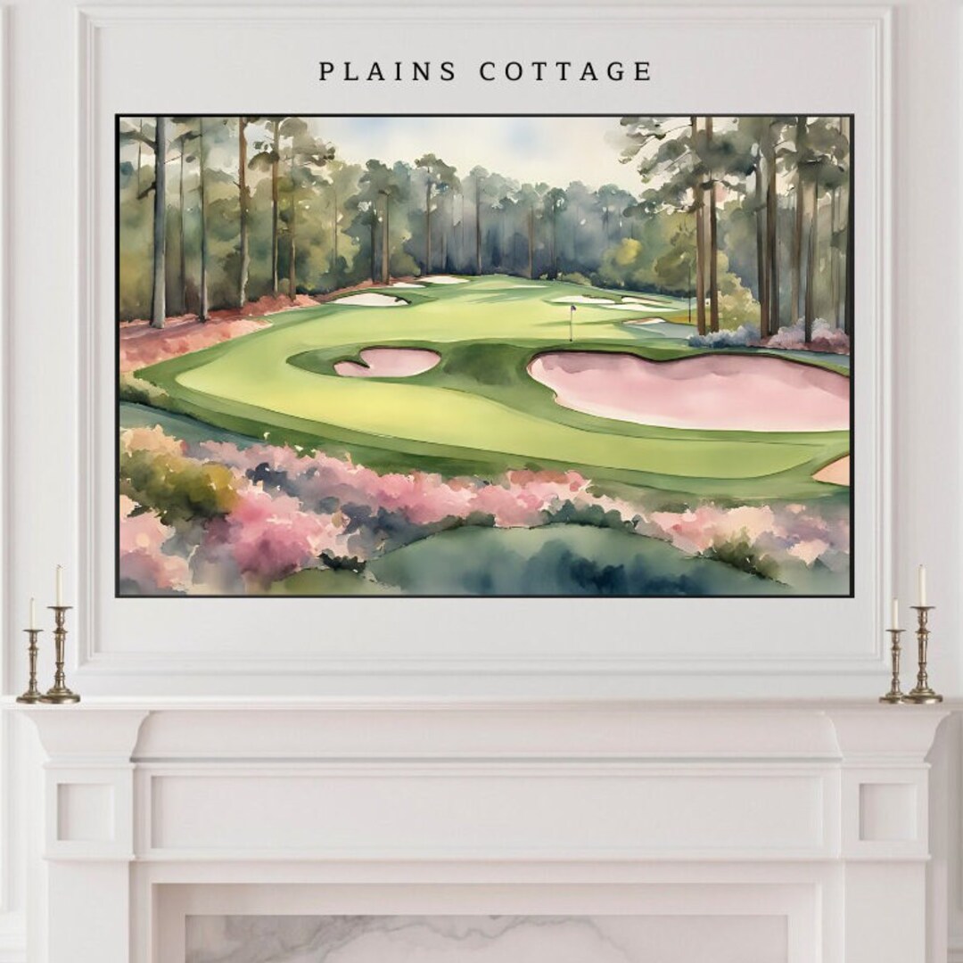 Golf Frame TV Art, Augusta Masters TV Wall Art Printable or Digital ...