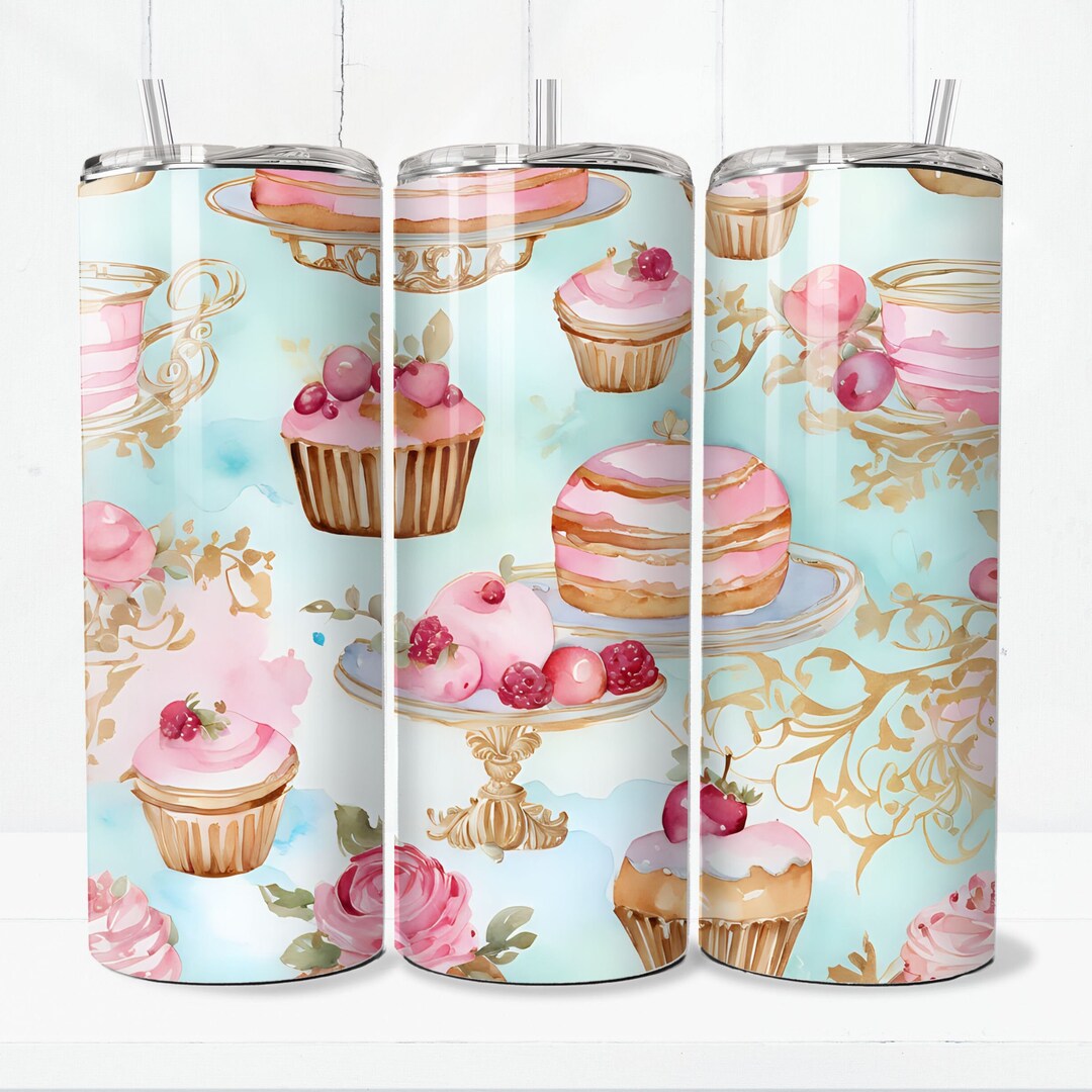 Pink Baking 20oz Skinny Tumbler Sublimation Design, Bakery Life, Baker ...
