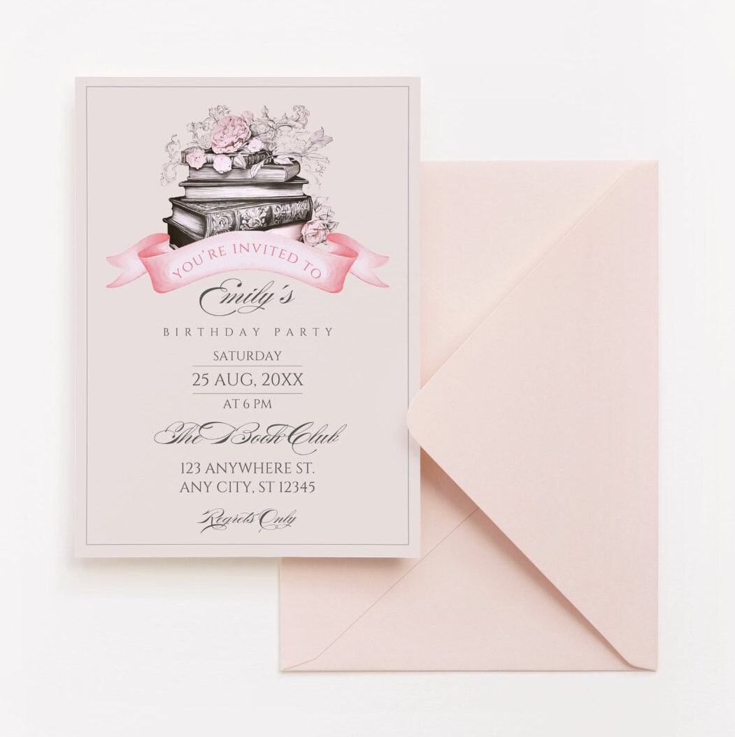 Editable Book Birthday Invitation, Storybook Invitation Shower Template ...