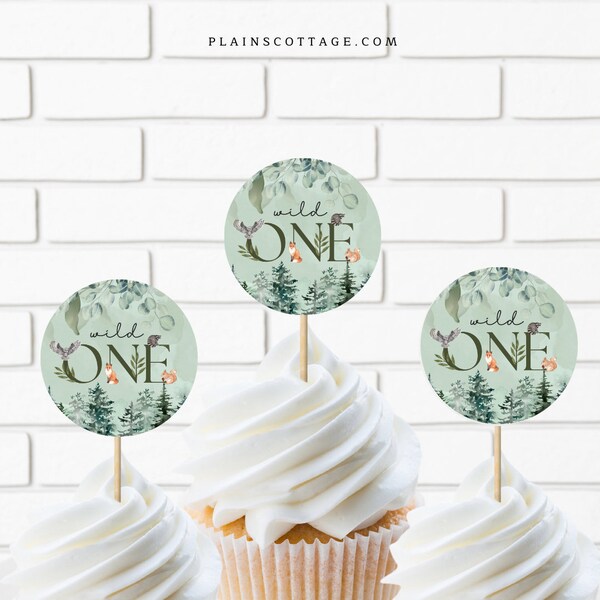 Wild One Cupcake Toppers - Etsy