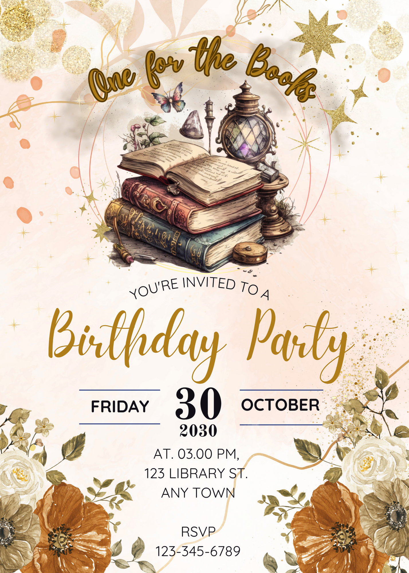 Editable Book Birthday Invitation Storybook Invitation - Etsy