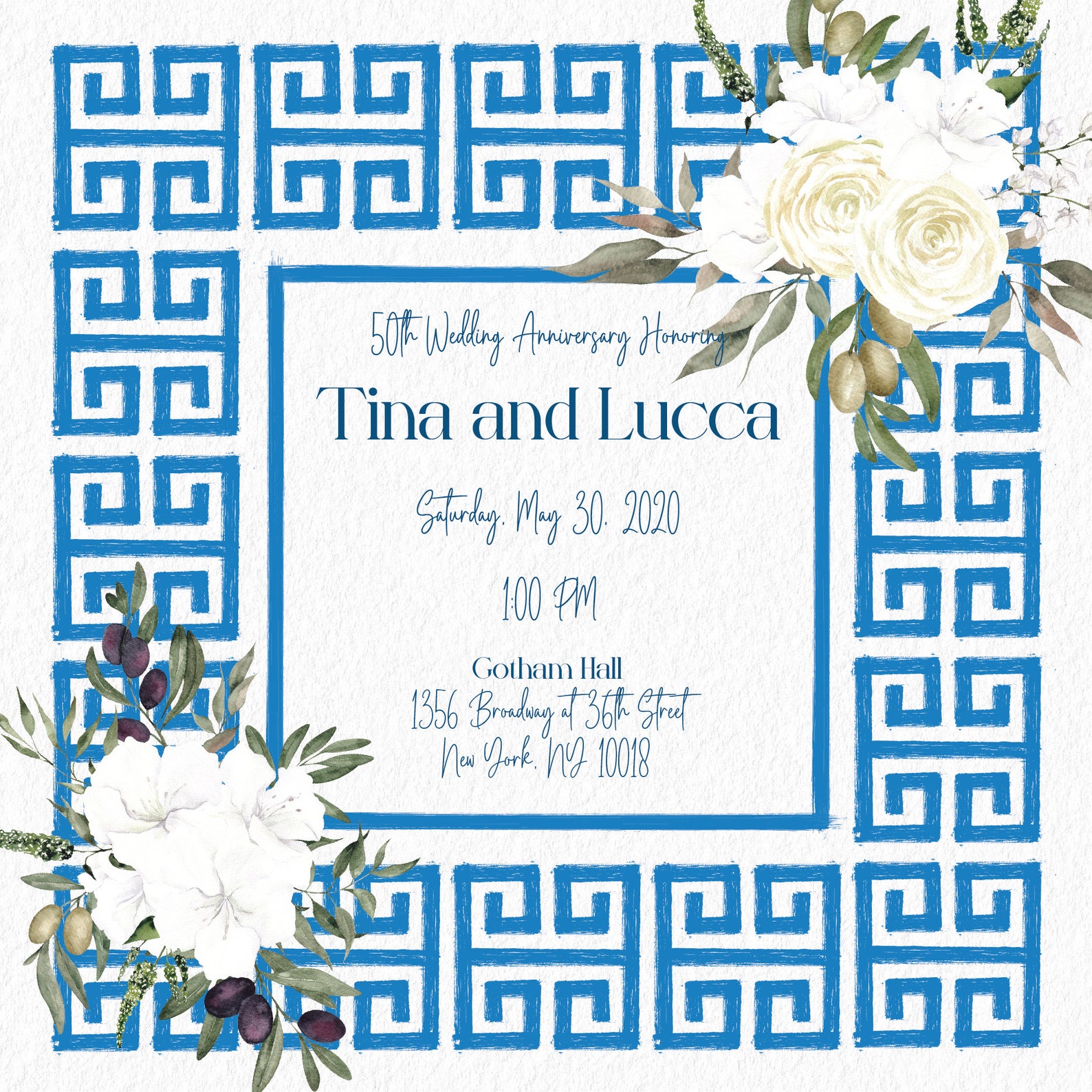 PRINTABLE Invitation-greek Invitation. Greek Bridal Shower Invitation ...