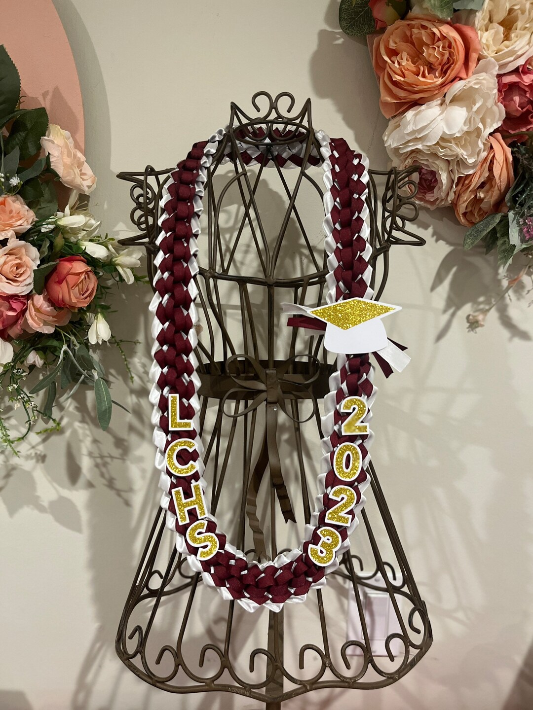 Graduation Lei. Custom Lei. Satin Lei. Graduation Sash. Birthday ...