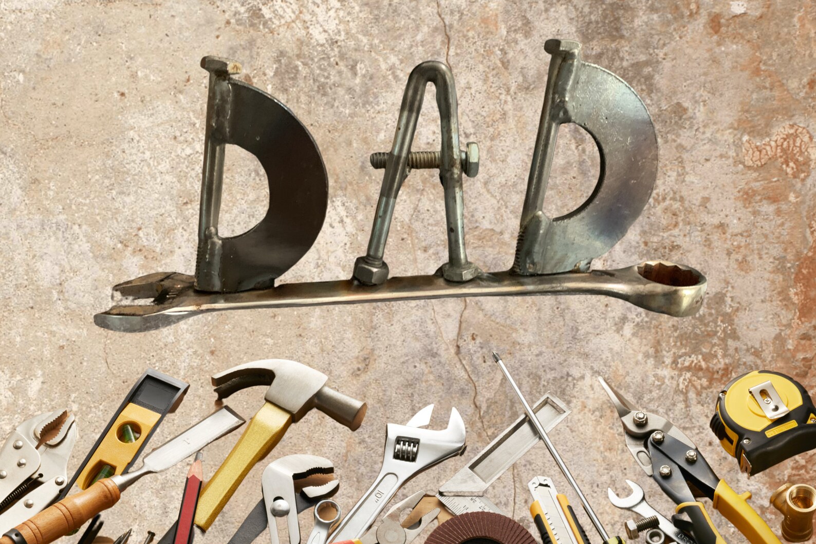DAD Tool Art Welded Art RTS Father Dad Mechanic Man Cave Home - Etsy