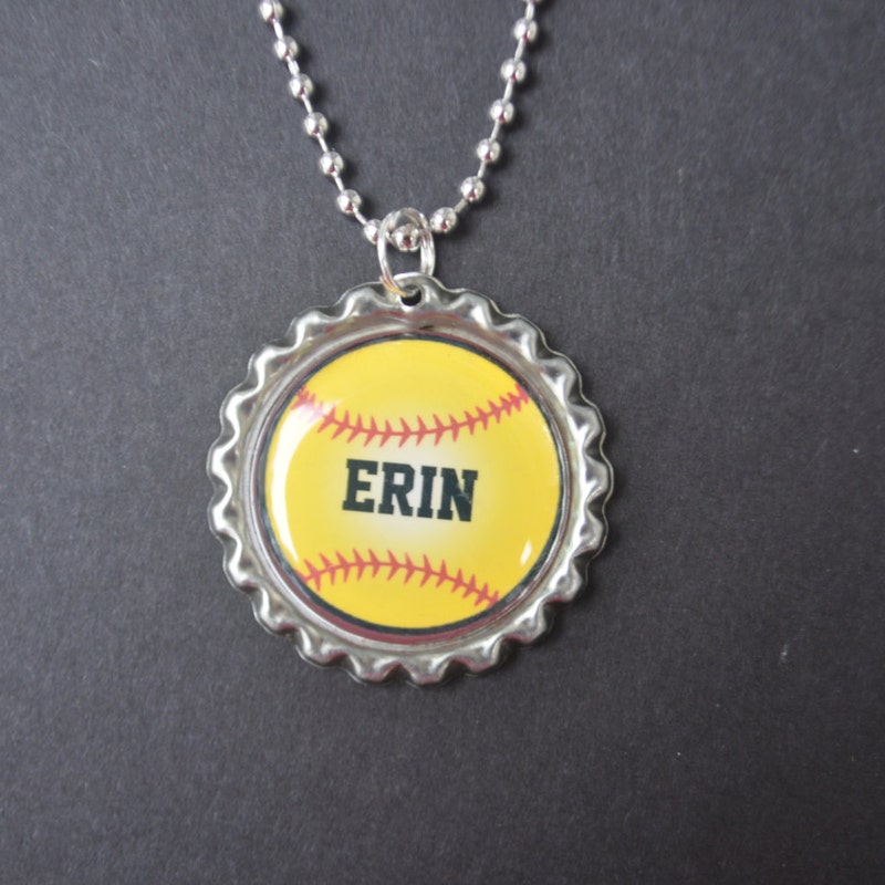 Softball Necklace - Etsy