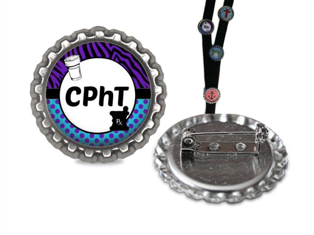 Cpht Lanyard Pin: Pharmacy Tech ID Badge Clip - Etsy