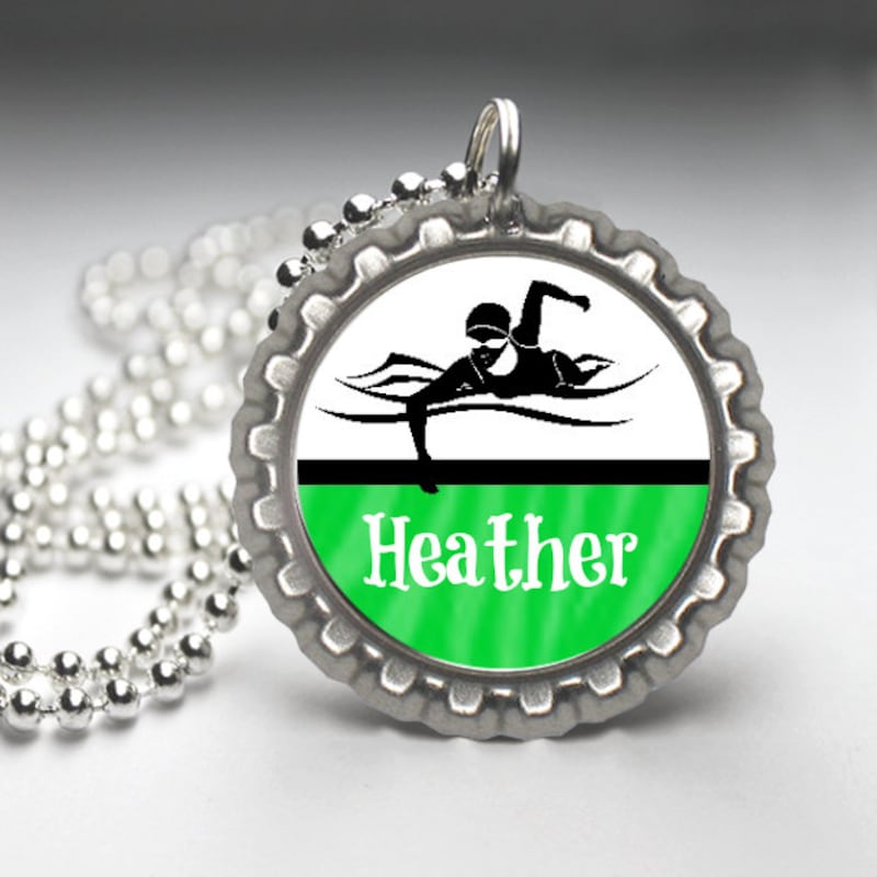 Swimmer Necklace - Etsy