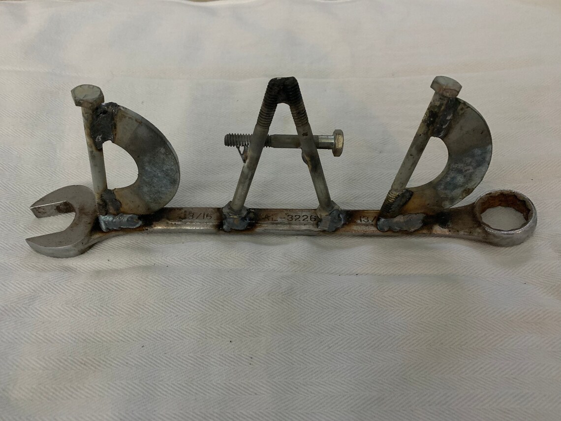 DAD Tool Art Welded Art RTS Father Dad Mechanic Man Cave Home - Etsy