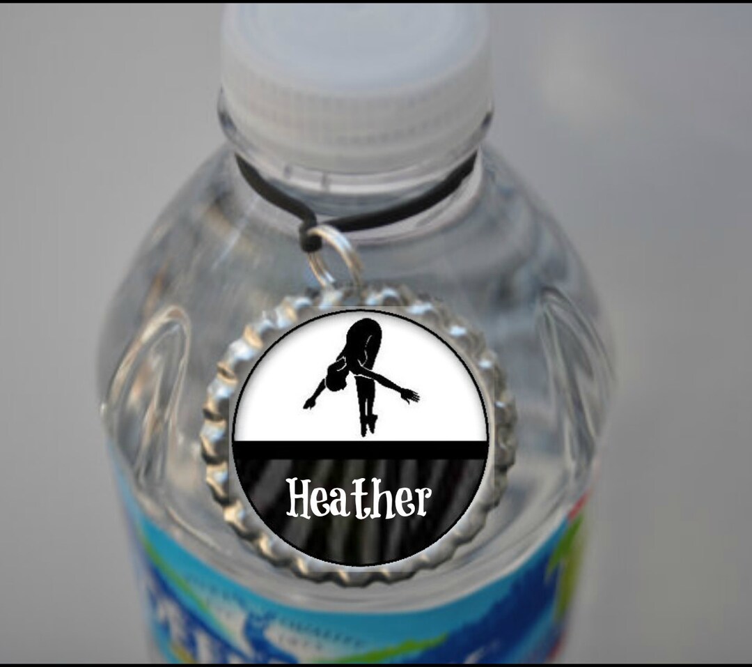 1 Personalized Black Dive Water Bottle Tags, 15 Color Choices, Dive ...