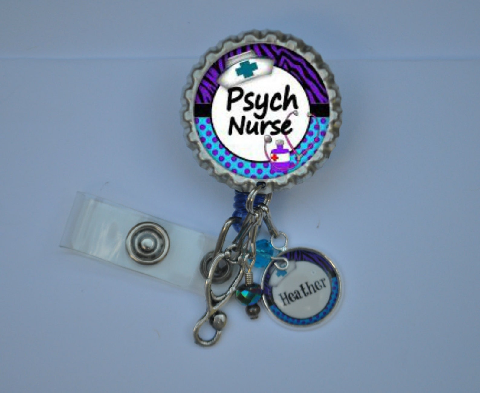 Personalized Psych Nurse Badge Reel You Choose Charm Nurse | Etsy