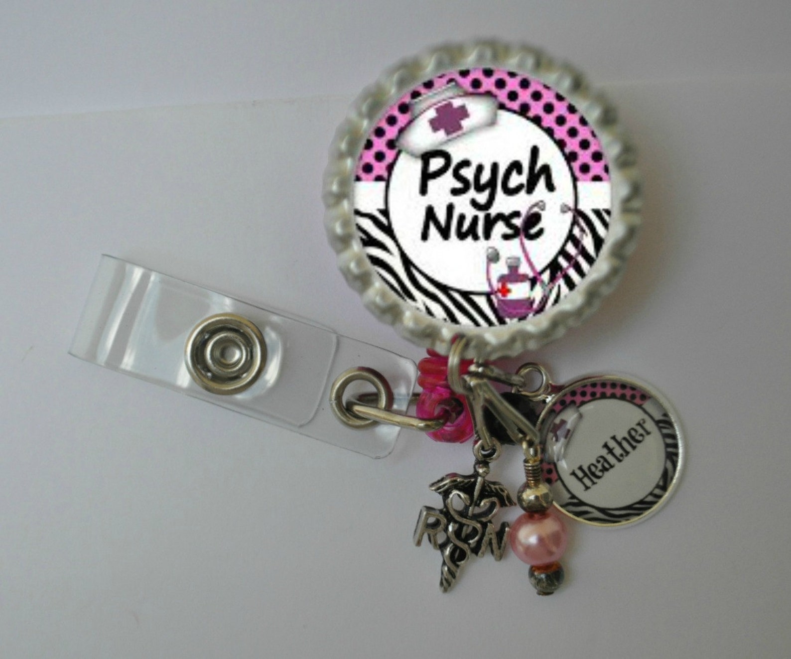 Personalized Psych Nurse Badge Reel You Choose Charm Nurse | Etsy