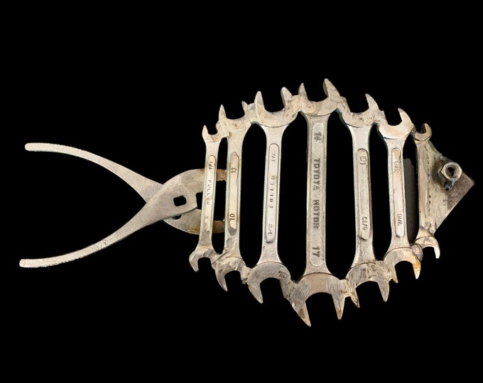 RTS Metal Fish Tool Art Beach Decor Garden Wrench Fish Garden Home ...