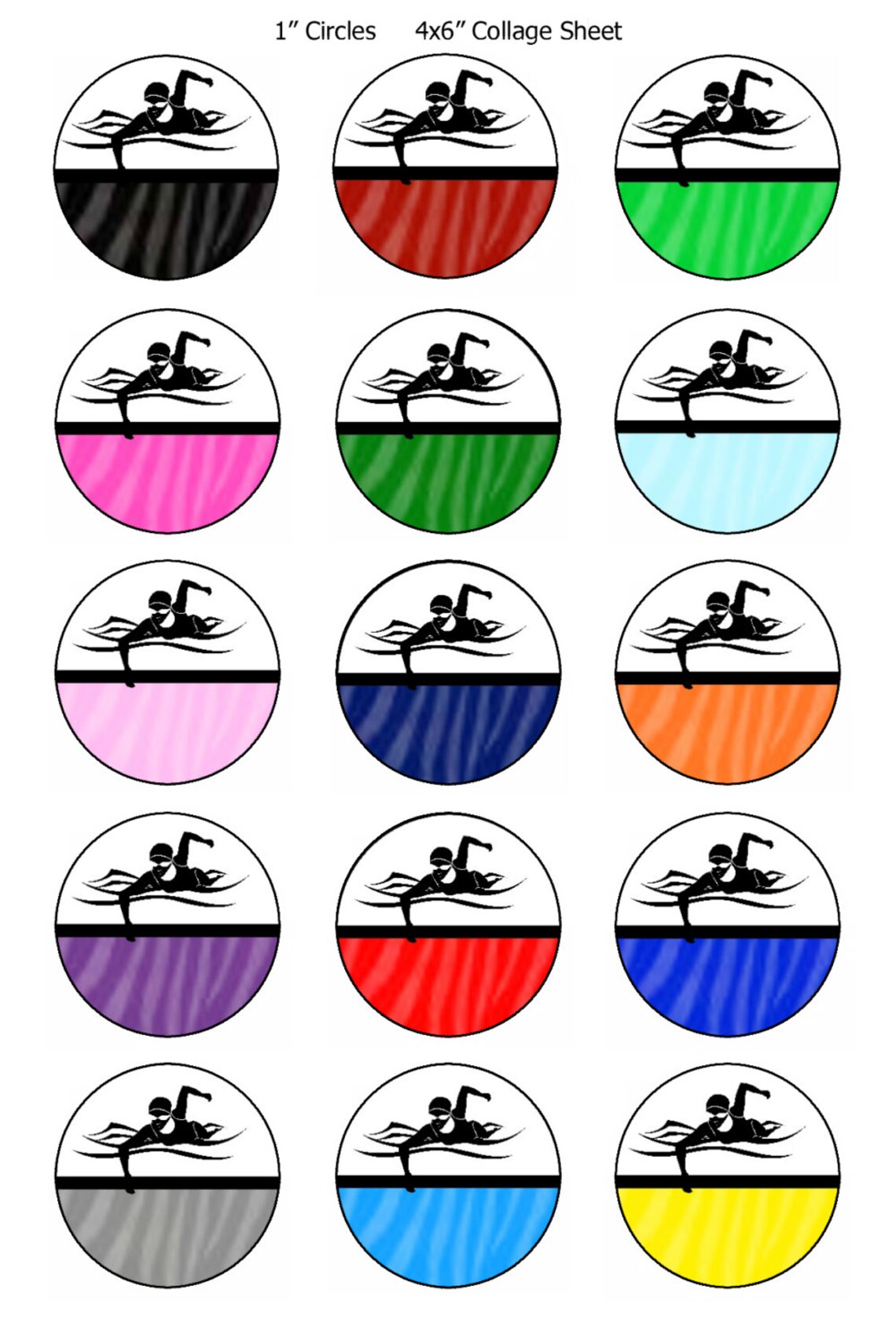 1 Personalized Red Swim Water Bottle Tags, 15 Color Choices, Swim Gifts ...