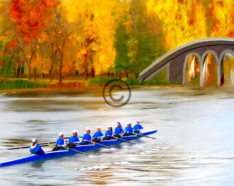 Rowing Art Print - Etsy