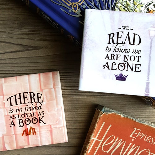 Literary Tiles Home Decor for Book Lovers - Etsy