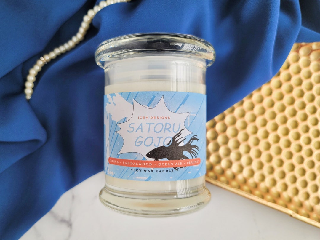 Satoru Gojo Candle // Jujutsu Kaisen Inspired 8oz Jar Scented Soy ...