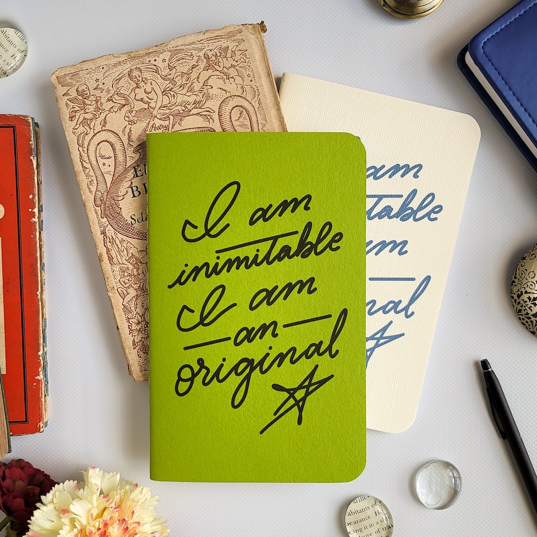 I Am Inimitable, I Am an Original (soft Cover) Journal — hand Lettered ...