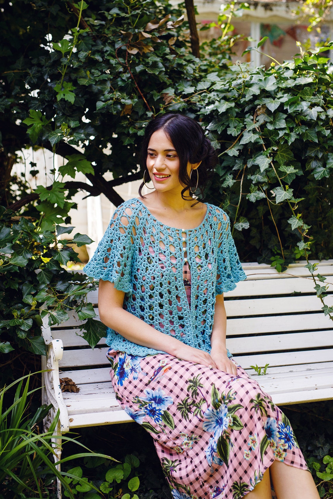 Something Blue Cardigan Crochet Pattern PDF Lace Crochet Swing Cardi ...