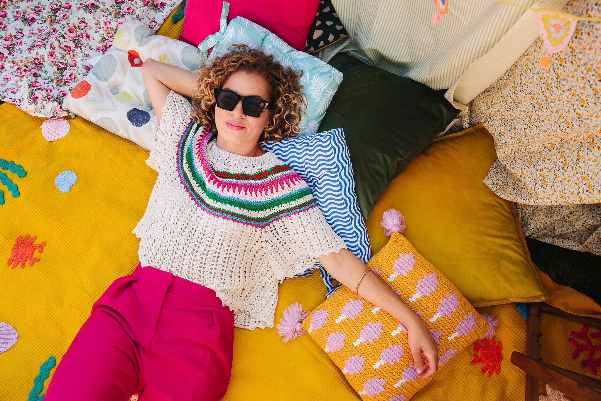 Carousel Sweater Crochet Pattern Pdf Spring Summer Colourful | Etsy