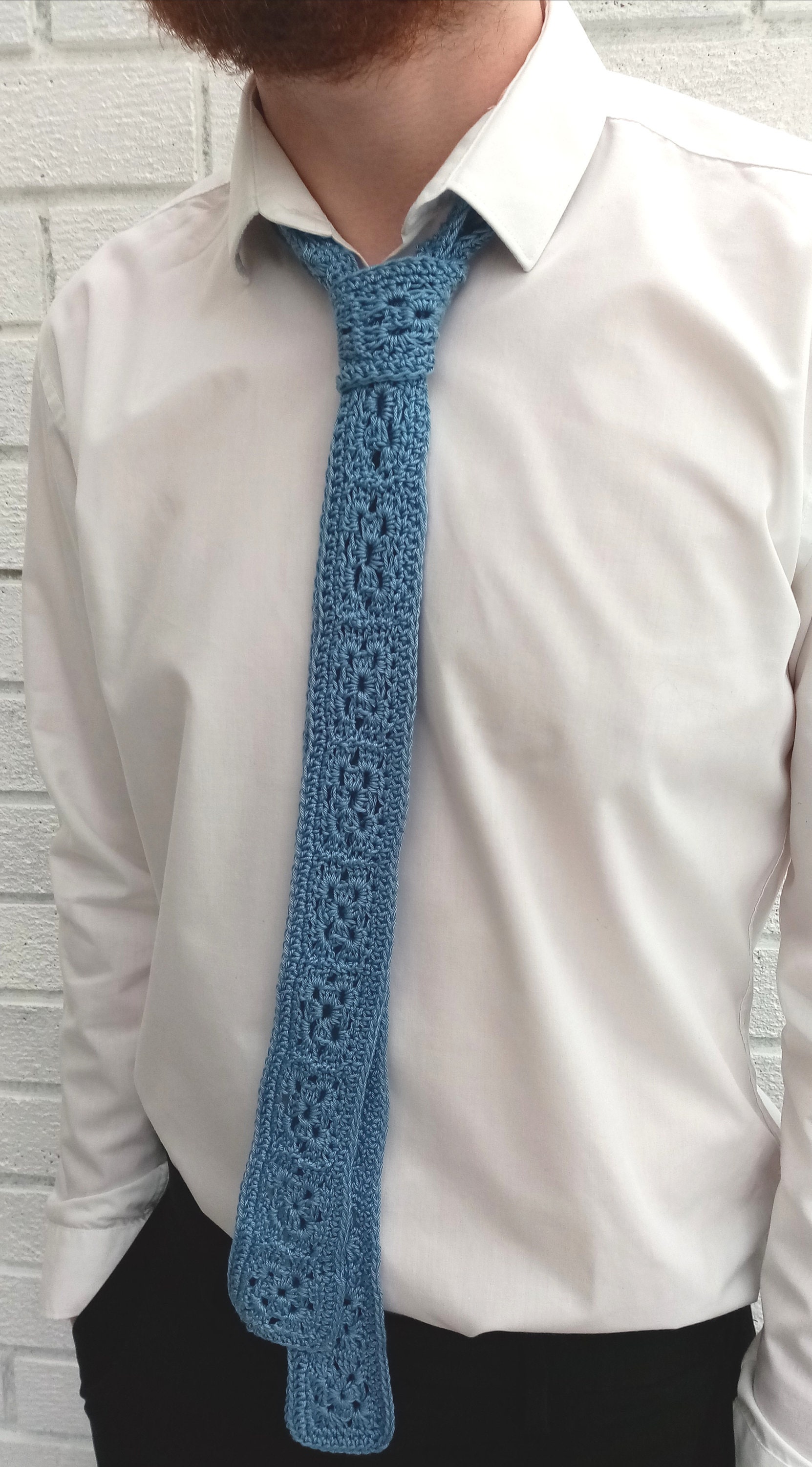 Crochet Tie Pattern Pdf STEEL TIE Granny Square Tie - Etsy