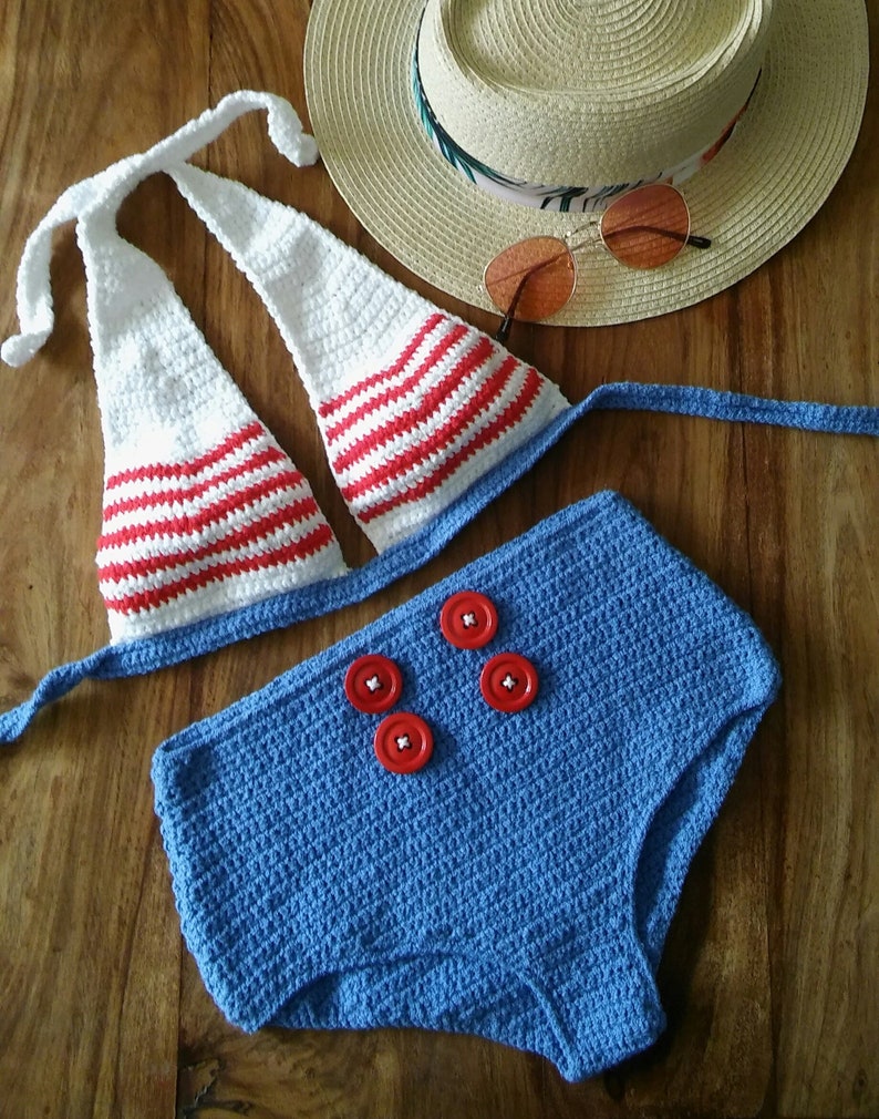 Betty Bikini Crochet Pattern PDF Vintage 50s Pin up Pattern - Etsy