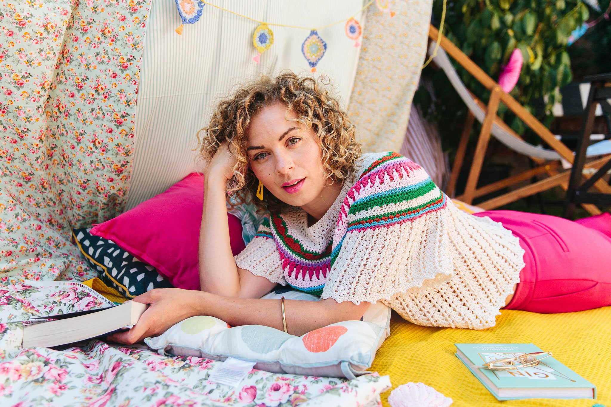 Carousel Sweater Crochet Pattern Pdf Spring Summer Colourful Lace Yoked ...