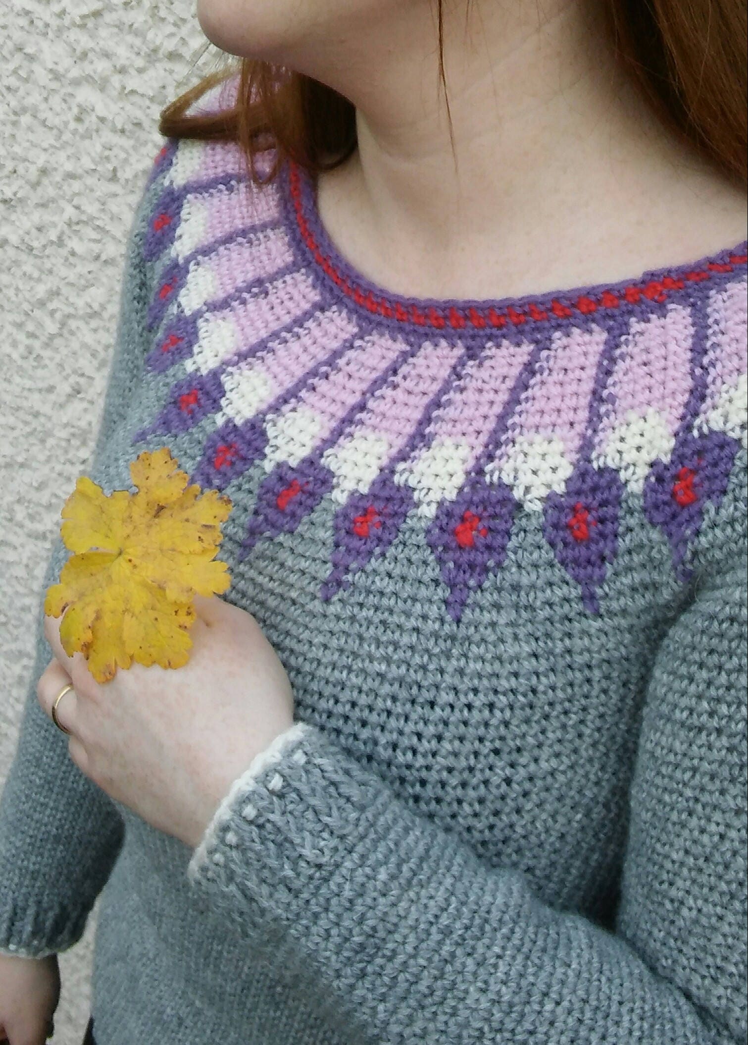 Crochet Pattern Pdf Birds of A Feather Yoked Sweater - Etsy