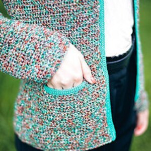 Tweed Jacket CROCHET PATTERN Pdf - Etsy
