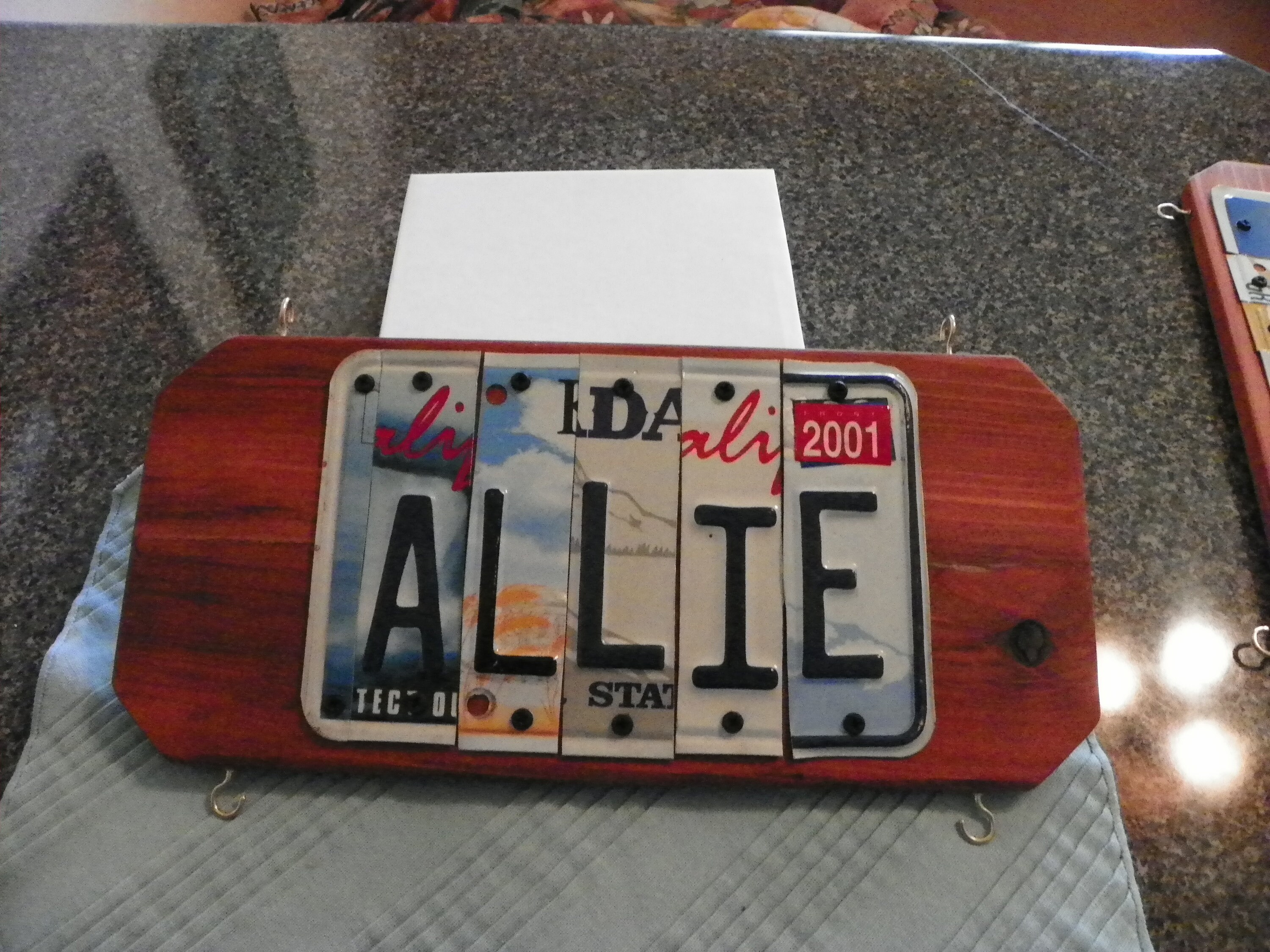 5 Letter Unique Name Plaque Made From Authentic License Plates and ...