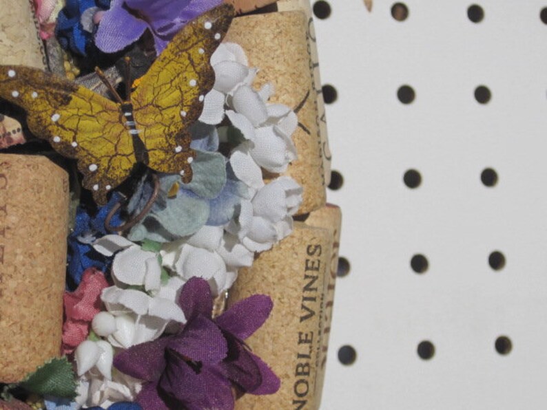 Wine Cork Wreath Made With Various Recycled Corks, Decorated With ...