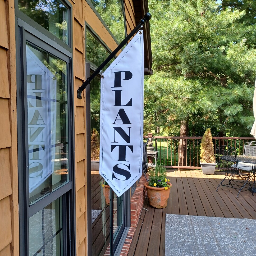 ELEGANT PLANTS Flag * 2 Sided * Heavy Canvas * Pole & Bracket Included ...