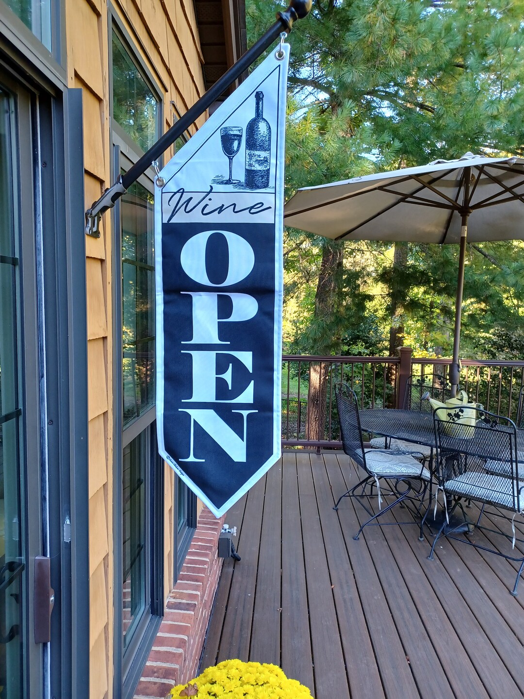 WINE OPEN Flags * Two Designs * Double Sided * Heavy Weight Canvas ...