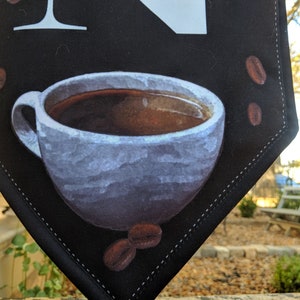 COFFEE OPEN FLAG With Beans and Coffee Cup * Double Sided * Heavy ...