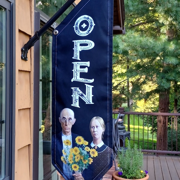 Open Flag With Pole - Etsy