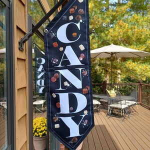 CANDY CANDY FLAG * Double Sided * Heavy Weight Canvas * Handmade Pole ...