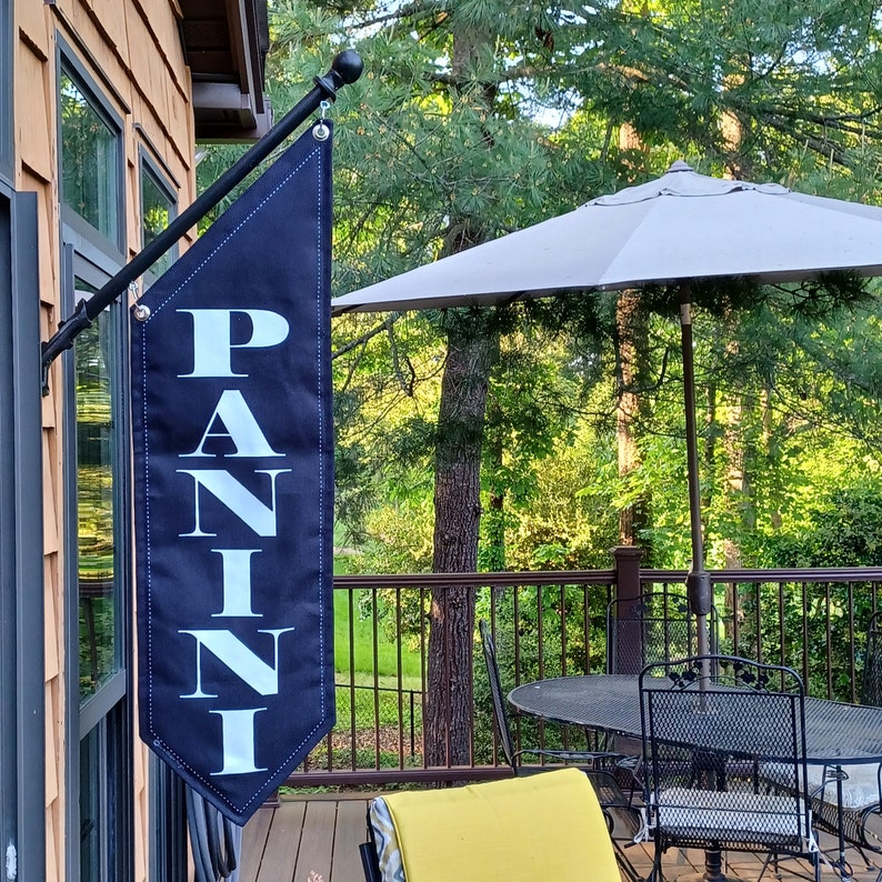 S*A*L*E ELEGANT PANINNI FLAG * Double Sided Heavy Weight Canvas * Pole ...