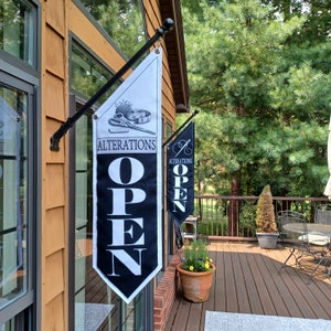 ALTERATIONS OPEN Flag * Double Sided * Heavy Weight Canvas * Handmade ...