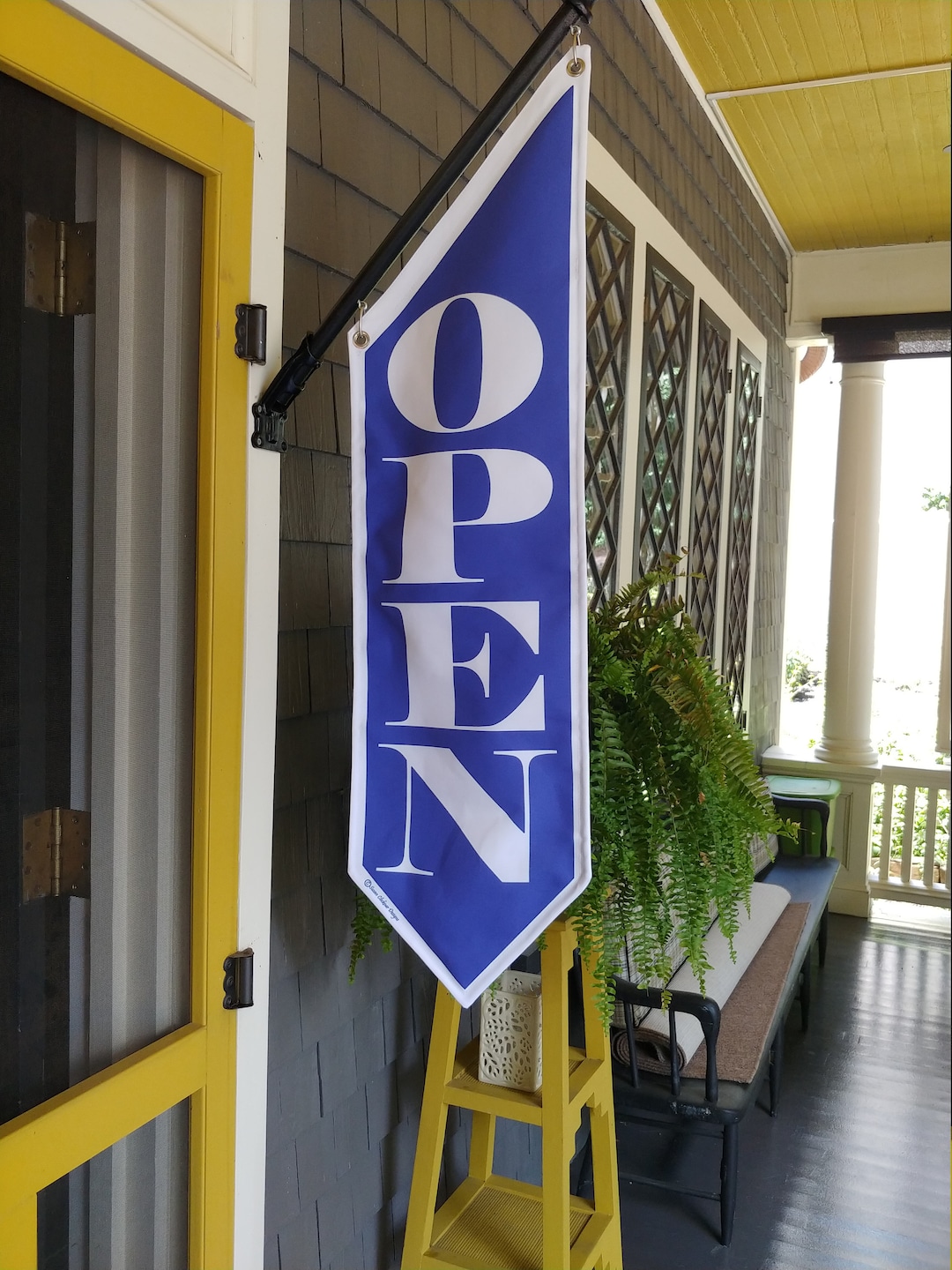 ELEGANT OPEN Full COLORS Flag Double Sided Outdoor Canvas Pole ...